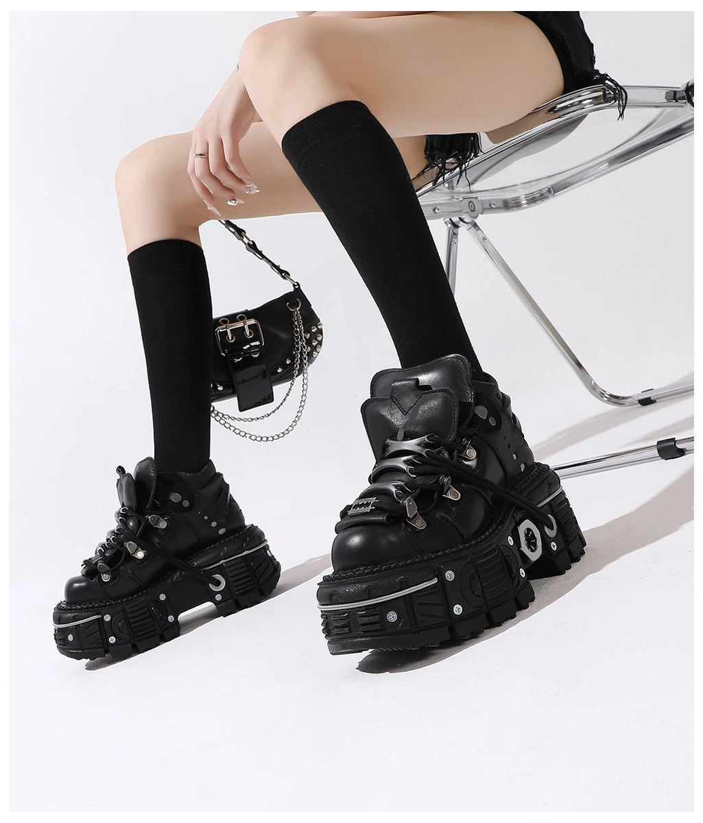 Platform Sneakers in Gothic Style on a Thick Platform – Castle Gothic