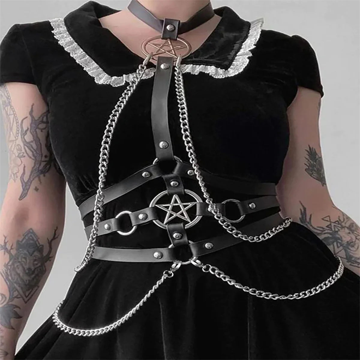 Pentagram Chest Chain | Castle Gothic